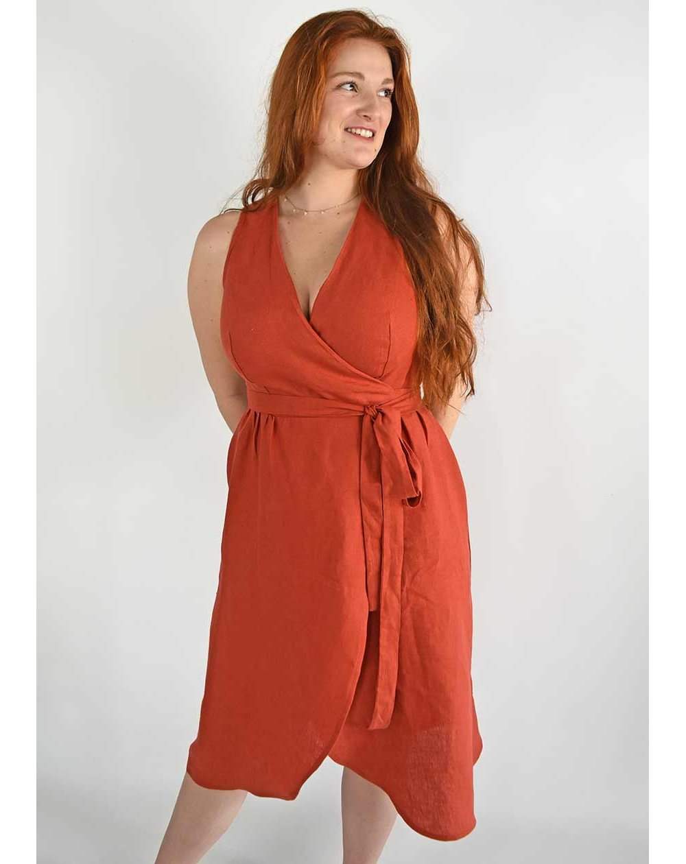 The dress Zargot with American sleeves in ecologically responsible ...