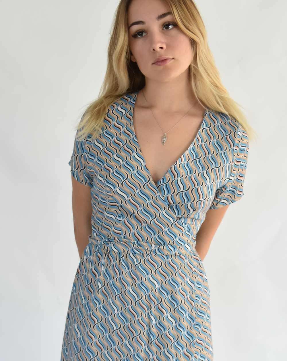 Robe d'été portefeuille imprimés - Zargot