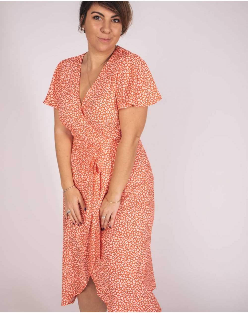 Pre-order wrap dress Zargot without sleeves 100% viscose